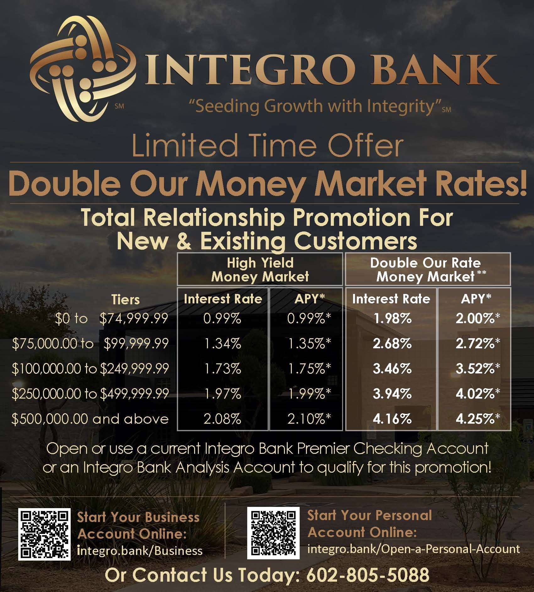 Integro Bank > Personal > Promotions